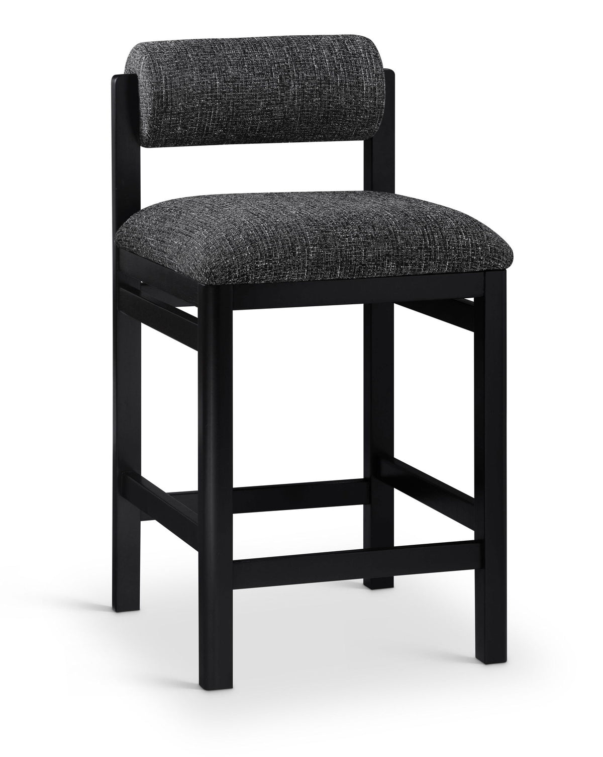 Roundhill - Fabric Counter Stool - Black Frame | Z Modern Furniture